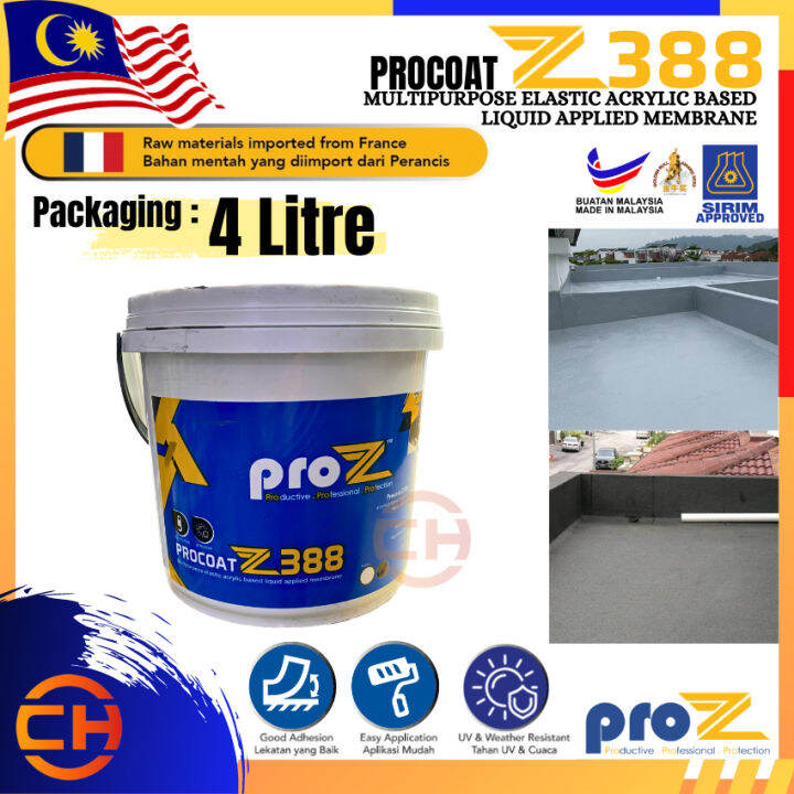 ProZ Waterproofing Procoat Z388 Mulipurpose Elastic Acrylic Based Waterproof Coating Roof Slab ...