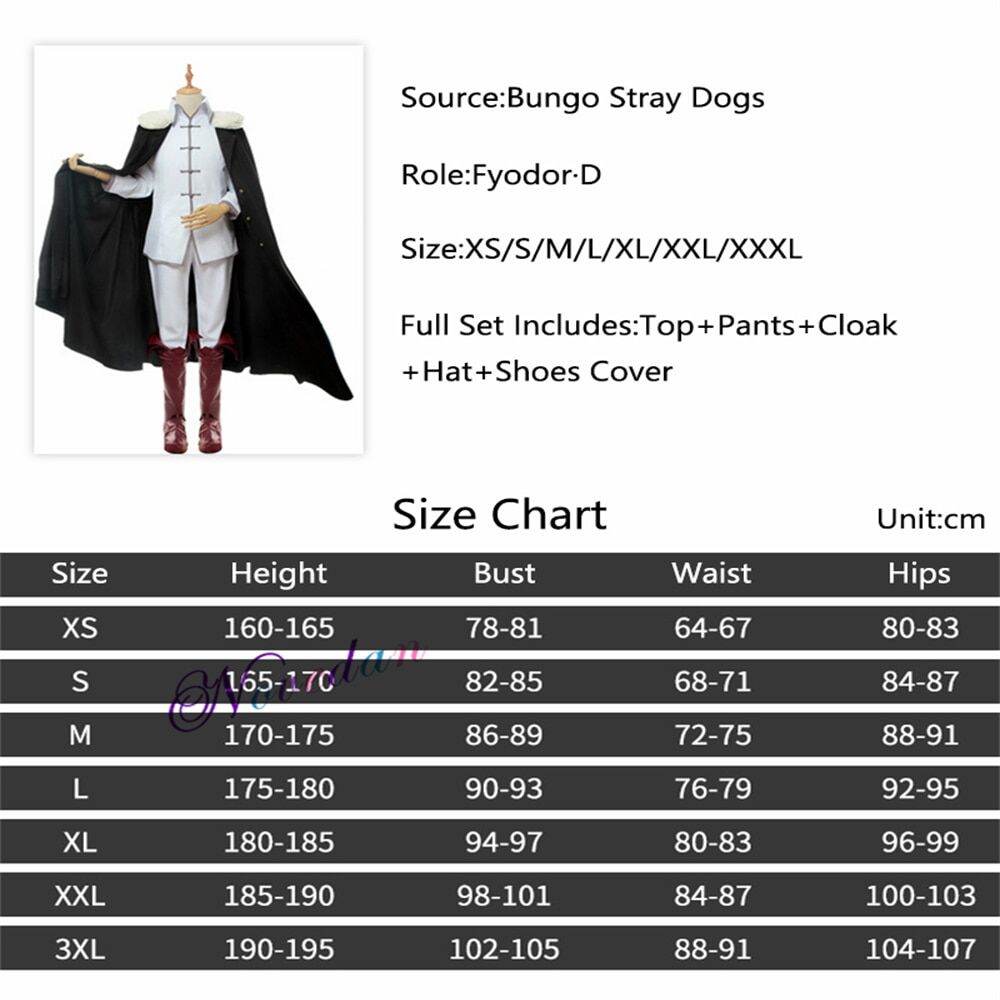 Anime Bungo Stray Dogs 3 Fyodor Dostoevsky Cosplay Costume Women Men ...