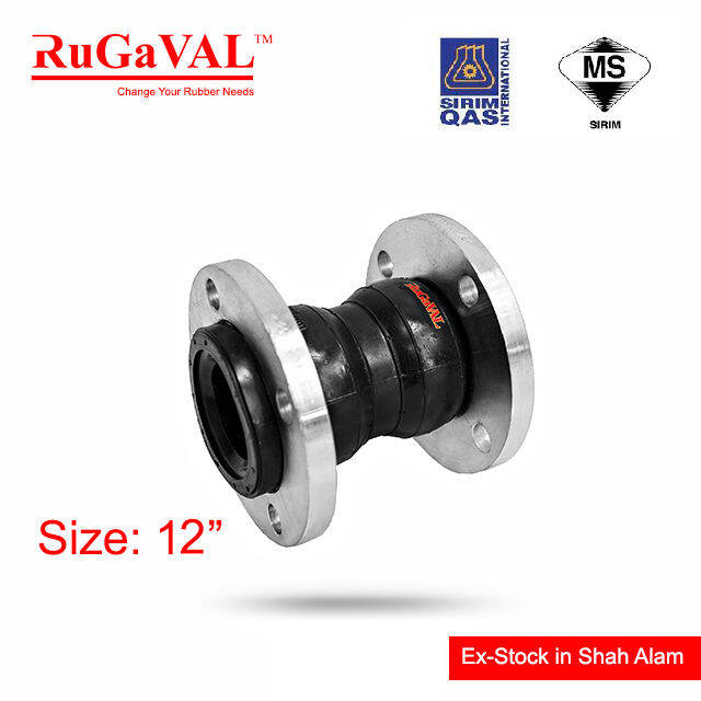 Rubber Bellow, Double Sphere c/w JIS10k MS Flange, Size: 12" (DN300 ...