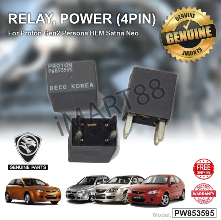ORIGINAL PROTON PERSONA Saga BLM Satria Gen 2 SMALL 4 PIN RELAY POWER ...