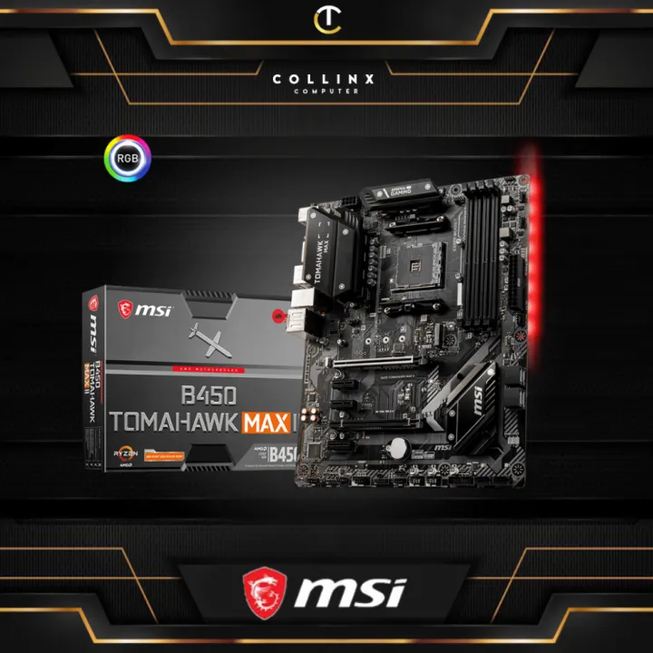 MSI B450 Tomahawk Max II Gaming Motherboard | DDR4 AM4 CPU Socket | For ...
