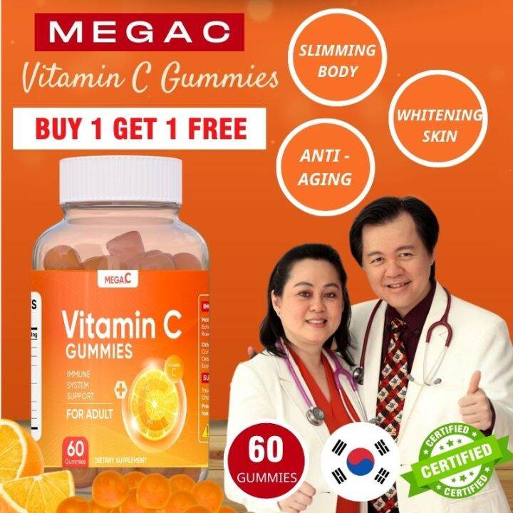 MegaC Vitamin C Gummies Collagen Gummies Whitening Skin For Adult ...