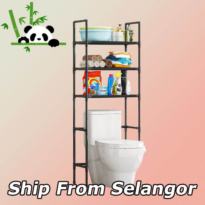 3 Tier Toilet Rack Multiple Color Toilet Shelf Free Punching Multi ...