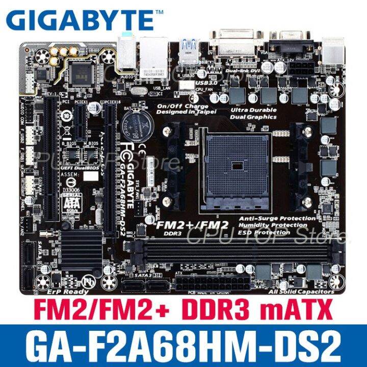 Gigabyte GA-F2A68HM-DS2 F2A68HM-DS2 DDR3 Socket FM2/FM2+ Used Desktop Motherboard | Lazada PH