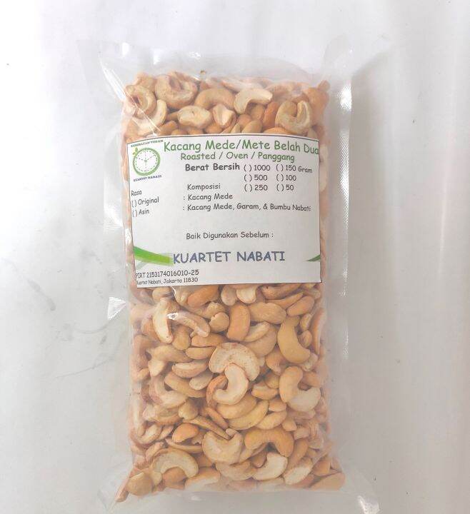 500gr Roasted Kacang Mede Belah 2 - Mete Sulawesi Varian Rasa Original ...