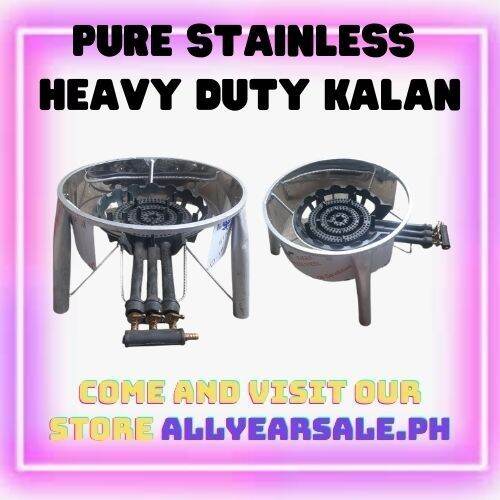 PURE STAINLESS HEAVY DUTY KALAN / TUNGKO WITH FREE CAST IRON GAS STOVE ...