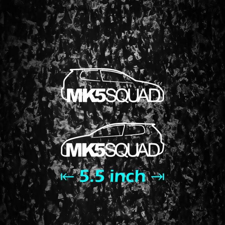 Volkswagen Golf Mk5 Squad Window Sticker Left Right Stiker Cermin ...