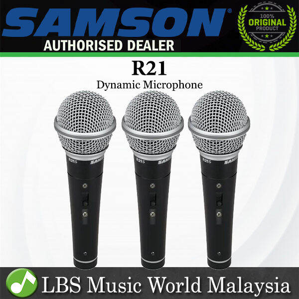 Samson R21 Cardiod Dynamic Microphone with Switch 3 Pack (R 21) | Lazada