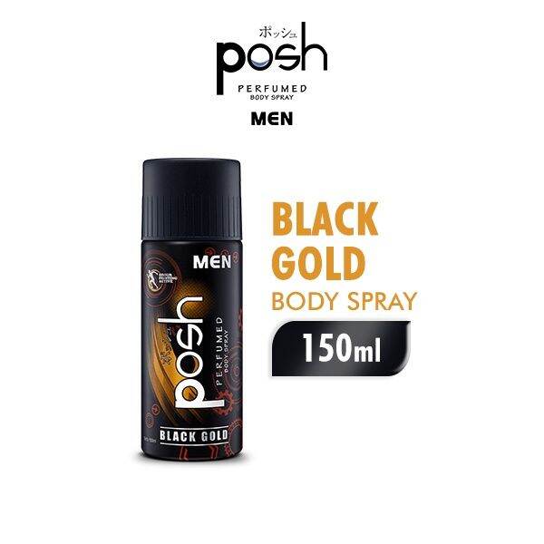 POSH Spray Cologne Men Black Gold Botol 150ML - Posh Body Spray - Posh ...
