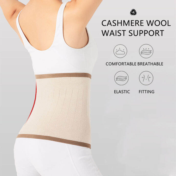 Soft Warm Knit Compression Waistband Back ce Lumbar Support Wrap Slim ...