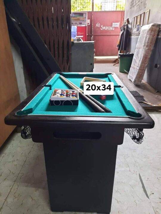 20x34 INCHES LOCAL MADE MINI BILLIARD TABLE SET with stand / pang bata ...
