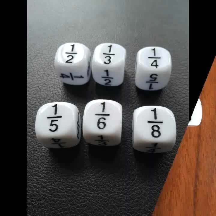 Xiu112Pcs Montessori Math Fraction Dice Kids Learning Toys Educational ...