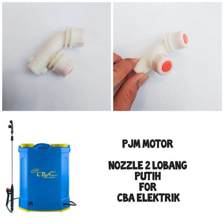 2H Nozzle Nozel Nojel Cabang 2 Putih Spuyer Sprayer Semprot Hama ...