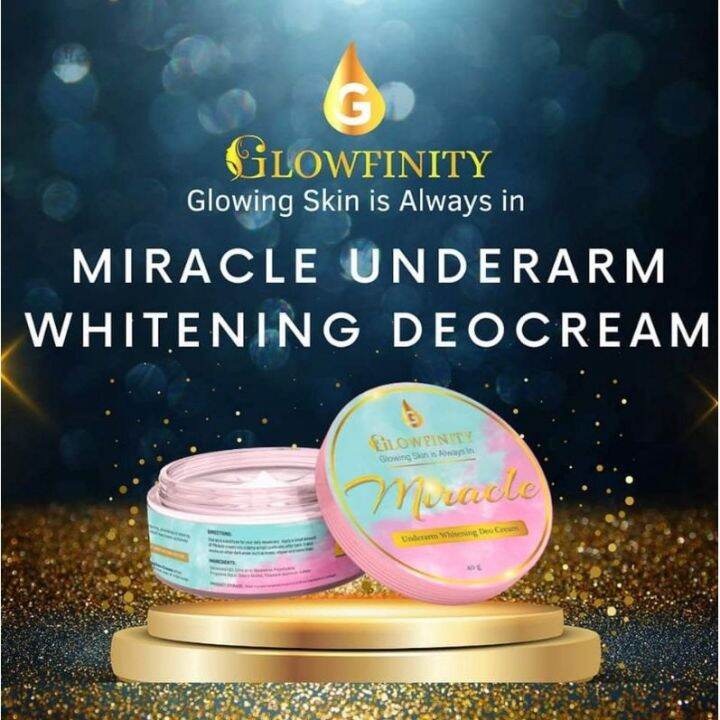 GLOWFINITY MIRACLE UNDERARM WHITENING DEOCREAM 40g | Lazada PH