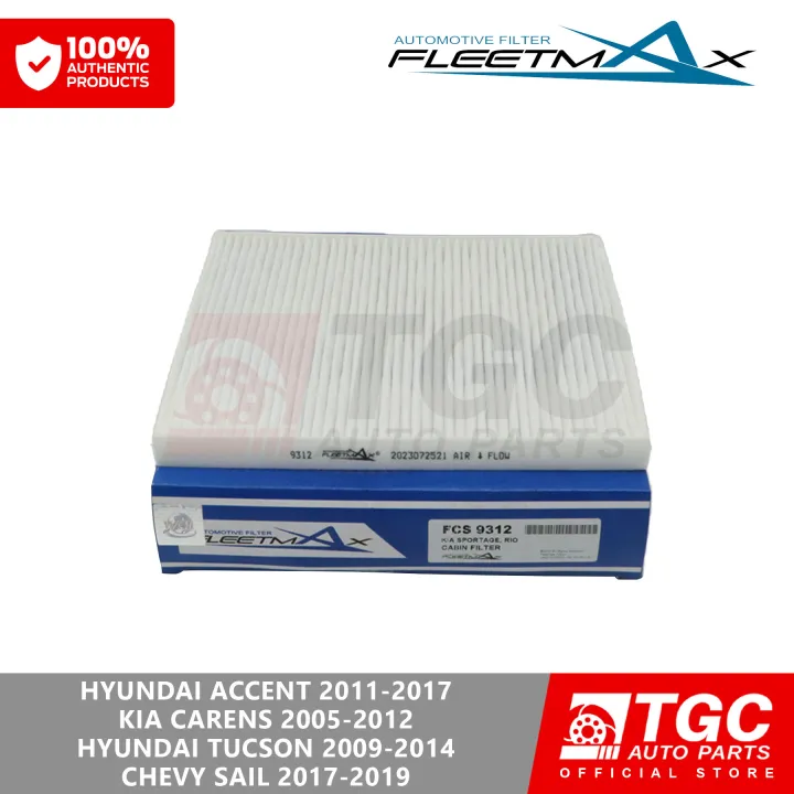 Fleetmax Cabin Filter / Aircon Filter Hyundai Accent 2011 - 2018 ...
