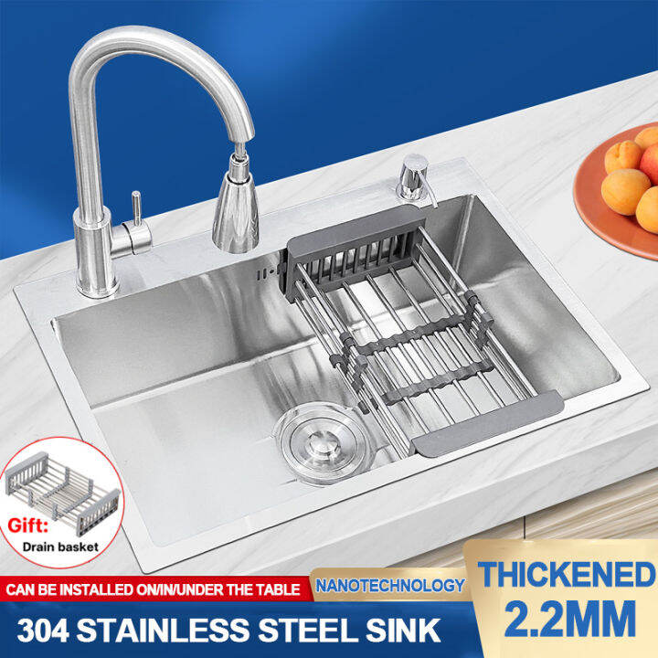 Comprehensive Sink Stainless for Kitchen double slot heavy duty SUS304 ...