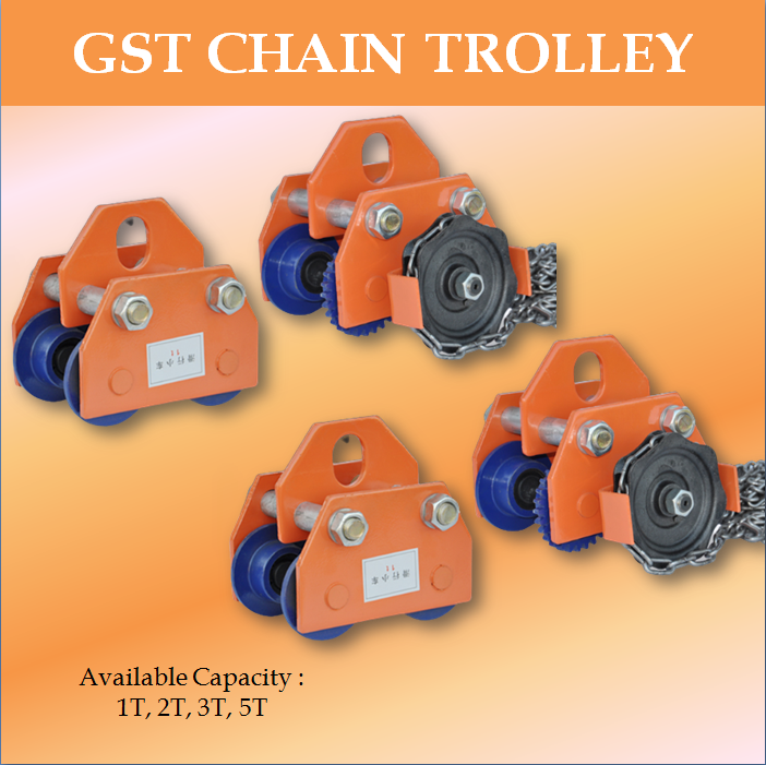 Ycaruz Lifting Supply GST GEARED TROLLEY MANUAL DRIVING ENCLOSED ...