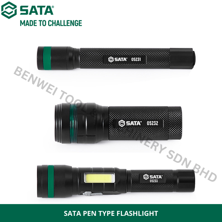 SATA PEN TYPE FLASHLIGHT / SATA ADJUSTABLE FOCAL LENGTH FLASHLIGHT / SATA CONCENTRATED & FLOOD ...