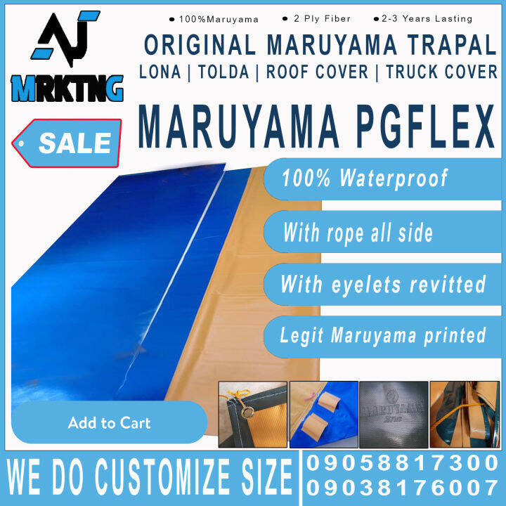 GRAND SALE!! 16X16 FEET AUTHENTIC MARUYAMA JAPAN (PGFLEX) RUBBERIZED for ROOFING COVER, TRUCK ...