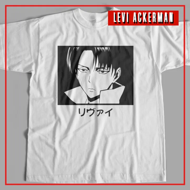 SHINGEKI NO KYOJIN ATTACK ON TITAN SHIRT - LEVI ACKERMAN WITH FREE ...