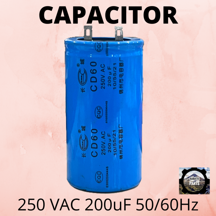 Capacitor CD60 200uF 250VAC 50/60Hz | Lazada PH