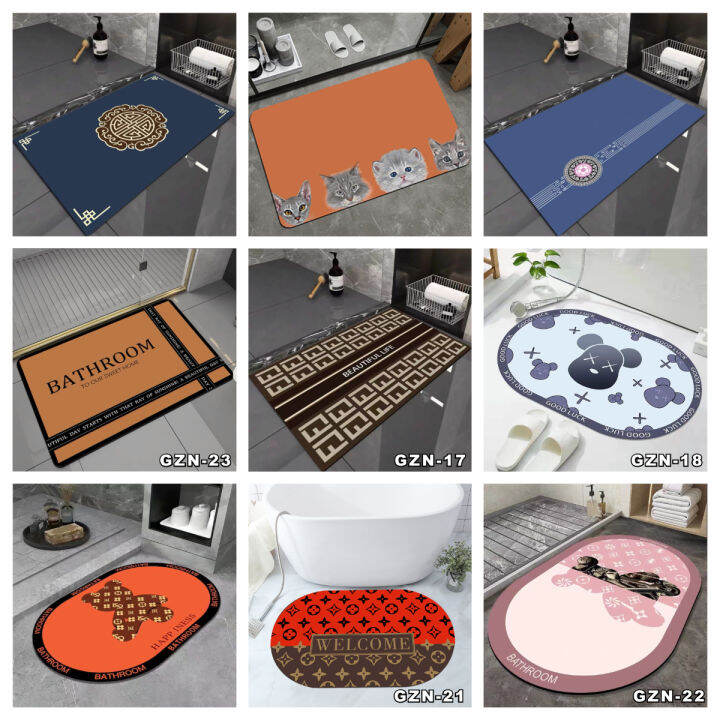 Keset Diatomite Bundar Anti Slip 40cm X 60cm - Keset Kaki Anti Bau ...