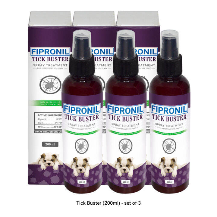 Tick Buster Anti Tick Fipronil Spray Treatment 200mL Set of 3 | Lazada PH