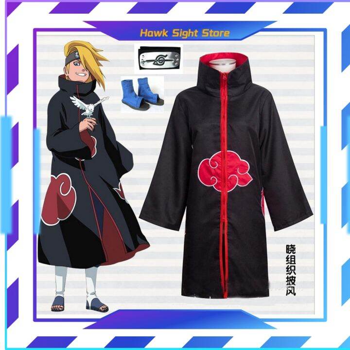 Hawk Sight Store Halloween Naruto Akatsuki Cloak Robe Anime Cosplay ...