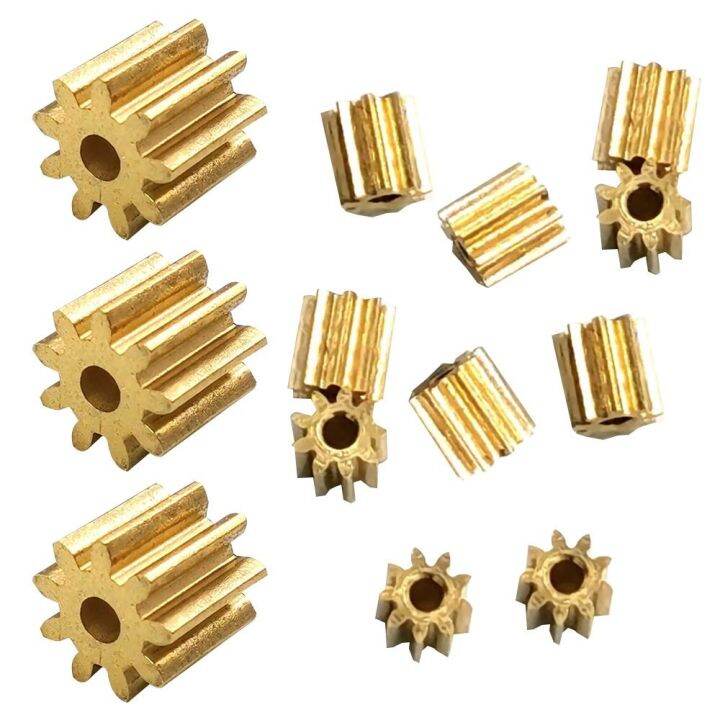 MEMOST 30pcs High Quality 91A Brass 9 Tooth Gear Pinion Gear Motor ...