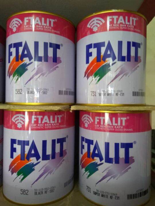 FTALIT CAT MINYAK KAYU DAN BESI BLACK HITAM GLOSS | Lazada Indonesia