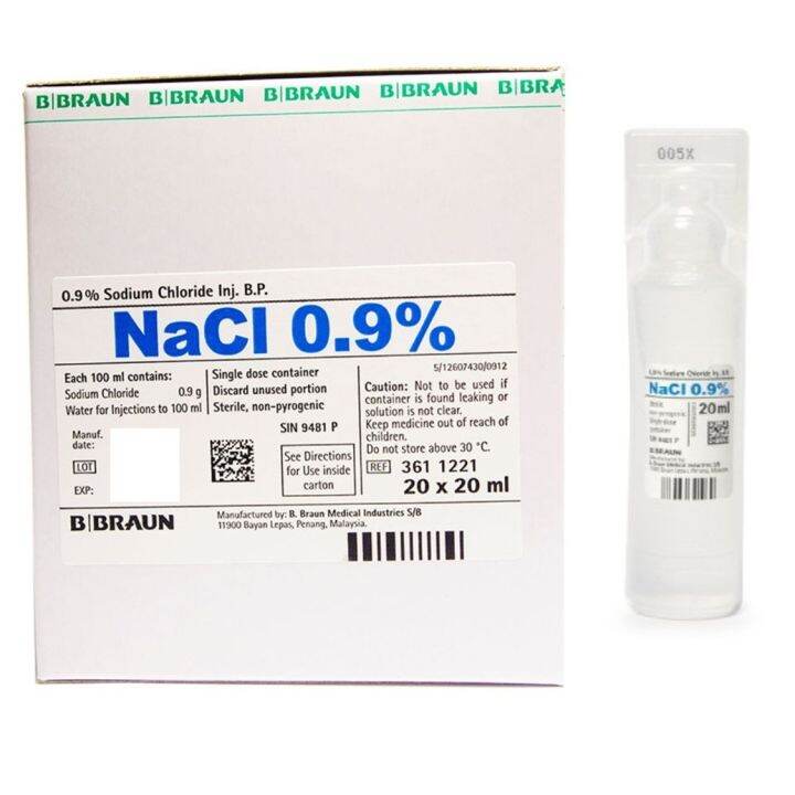 B.Braun Sodium Chloride Irrigation Solution 20x20ml (Box) | Lazada ...