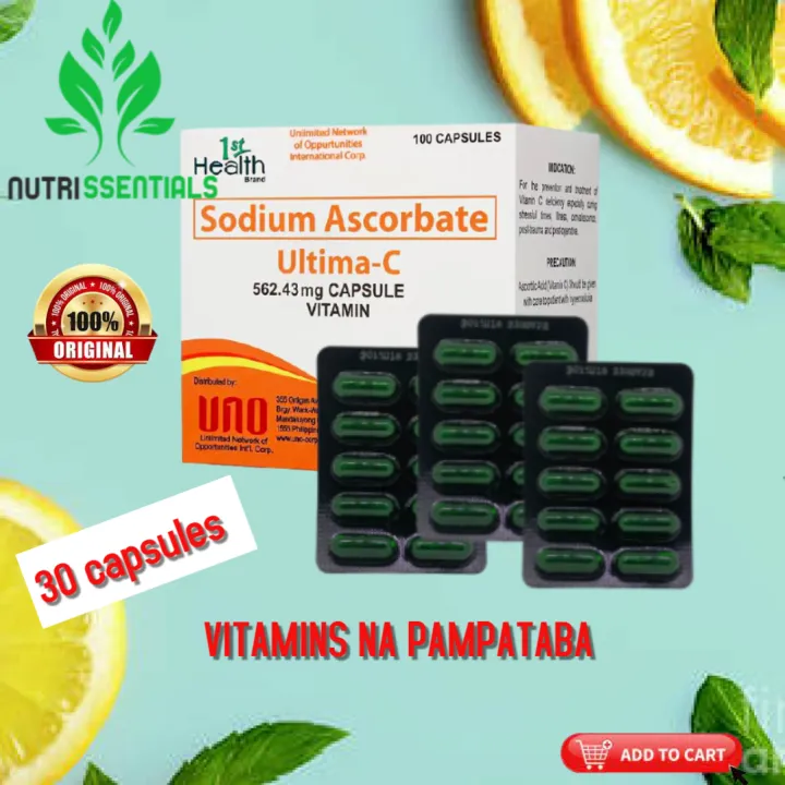 ULTIMA C pampataba na vitamins 30capsules ORIGINAL sodium ascorbate ...