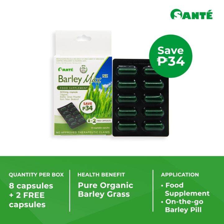 Sante Barley Max Capsule 8 2 Free Capsules | Lazada PH