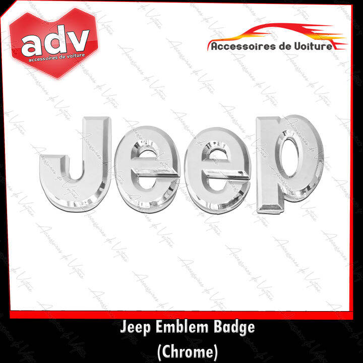 Jeep Word Emblem Badge (Chrome) | Lazada PH