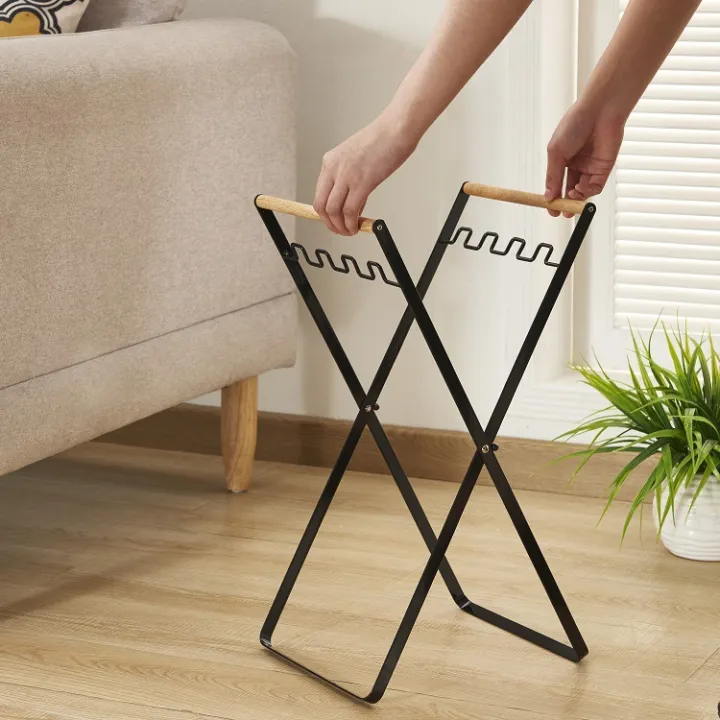 [COD]Foldable Trash Holder Plastic Garbage Bag Stock Rack Iron Trash ...