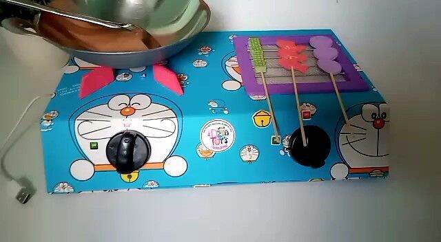 Kompor Mainan 2 tungku dan Bakaran LED, Terbaru Knob Bisa Di Putar ...