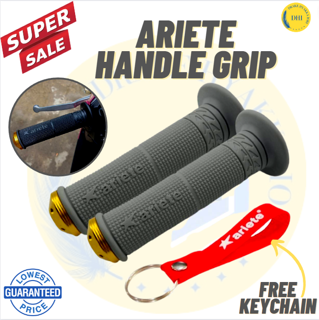 ORIGINAL ARIETE HANDLE GRIP FOR MIO SOUL i 125 | GRAY |With Gold Bar ...