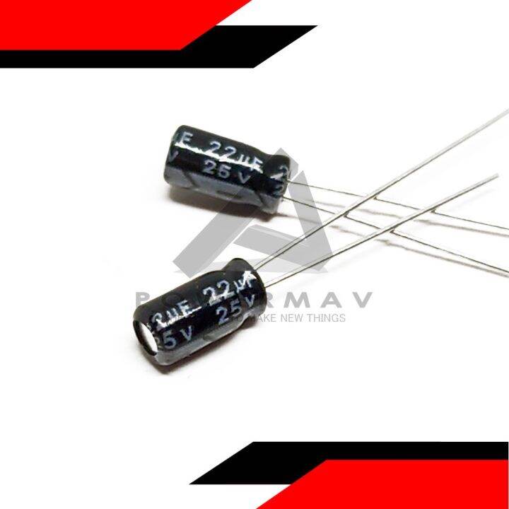 2pcs 22uf 25v capacitor Electrolytic Capacitor Low Leakage Current 20% ...