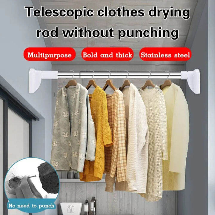 vivimall. Clothes Line & Drying Racks vivimall Telescopic rod-free ...