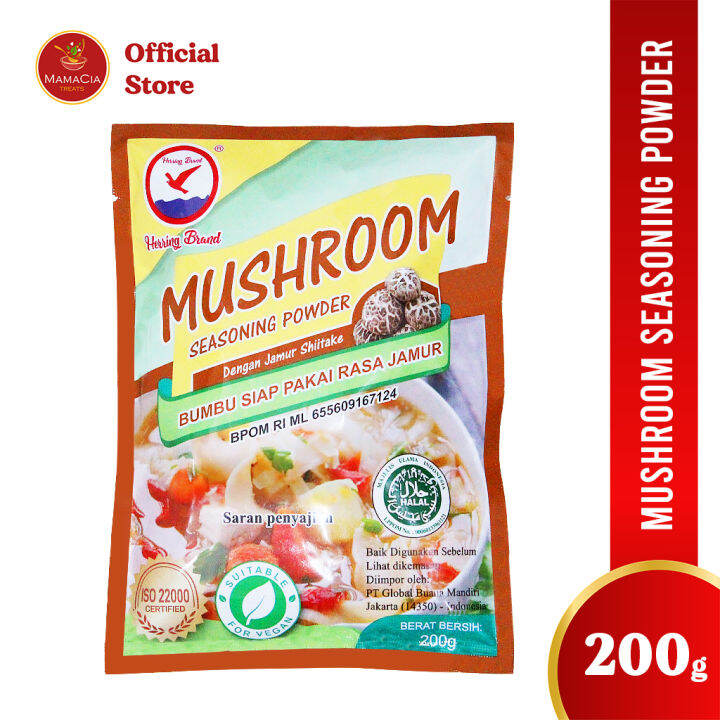 Herring Brand Kaldu Jamur Mushroom Seasoning Powder 200 gr | Lazada ...