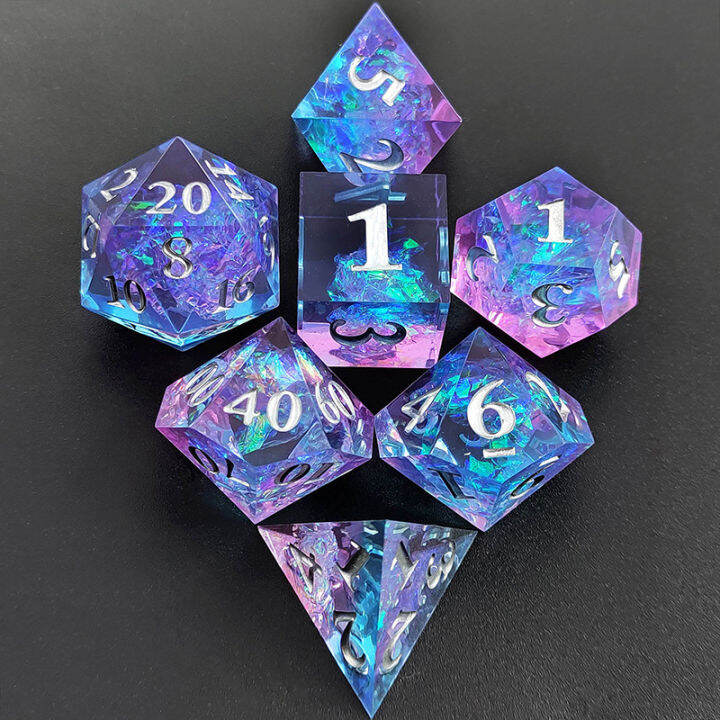Resin dice DND board game dragon and dungeon COC running group TRPG kesulu polyhedron D20 Dice ...