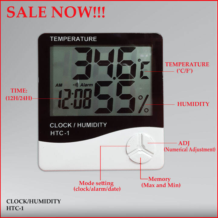Digital LCD Humidity Clock | Lazada PH