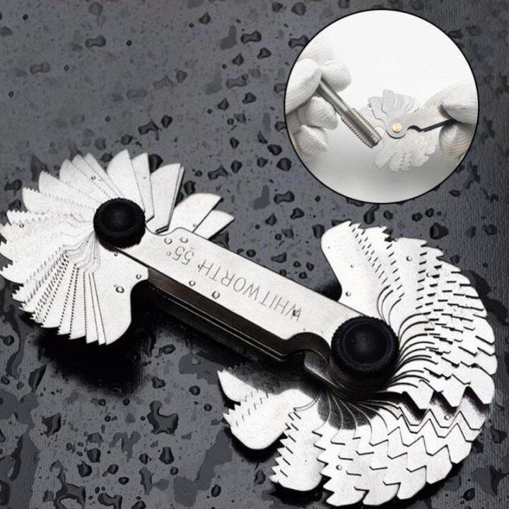 52PCS Thread Plug Gauge 55/60 Degree Metric Inch Gear Tooth Screw Pitch ...