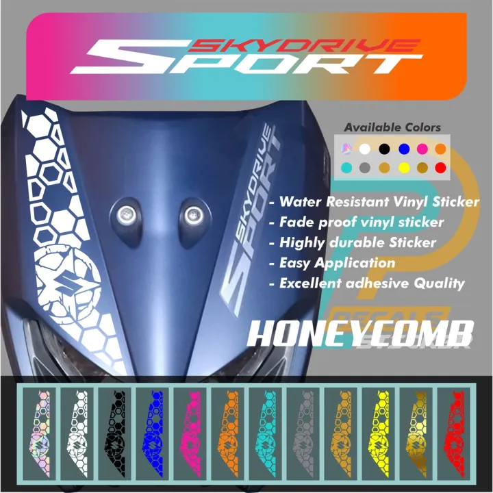 Suzuki Skydrive Honeycomb Front Decals Sticker | Lazada PH