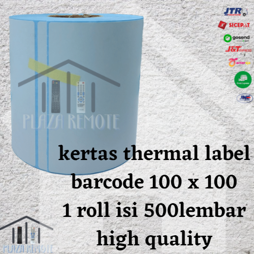 Kertas Thermal Label barcode 100x150 & 100x100 1roll isi 300lembar high ...