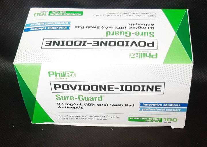 SURE-GUARD POVIDONE IODINE 0.1mg/mL (10% w/v) SWAB PAD ANTISEPTIC (100 ...