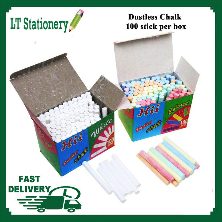 (Lt Stationery) High Quality School Dustless Chalk White and colored ...