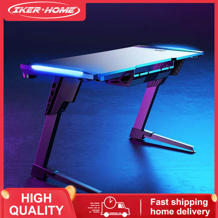 IKER gaming desk computer desktop table home professional carbon fiber ...