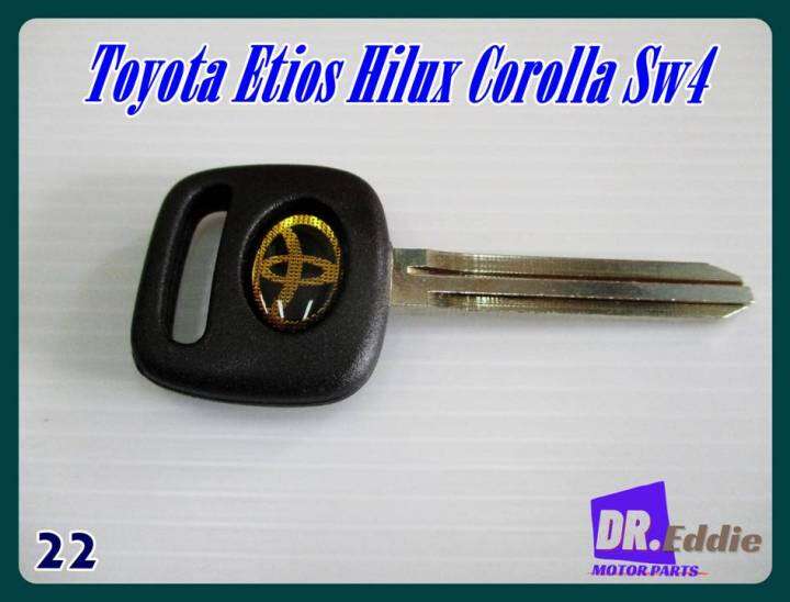 #กุญแจเปล่ารถยนต์ สีดำโลโก้สีทอง(เบอร์22) // TOYOTA MASTER KEY BLANK ...