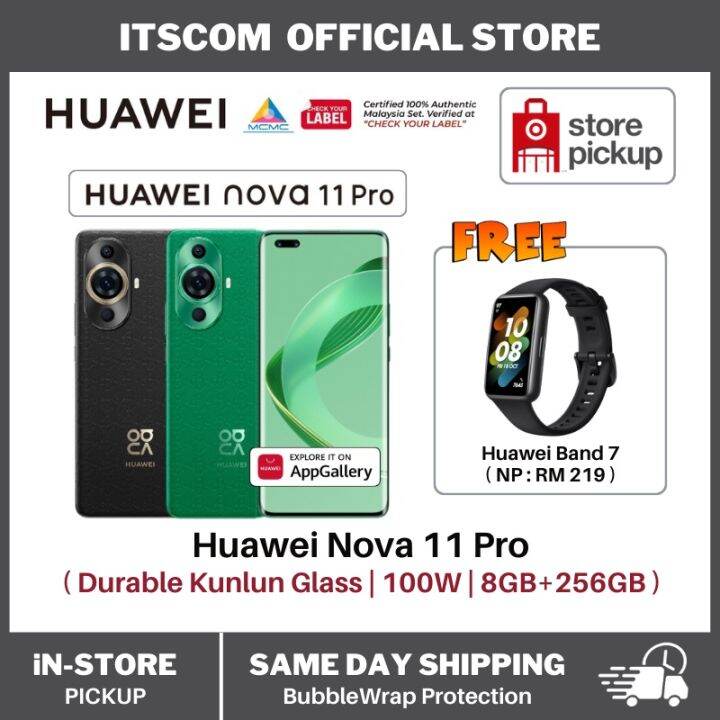 Huawei nova11 Pro | 8GB + 256GB ROM | 60 MP Front Ultra Portrait Dual Camera | Durable Kunlun ...